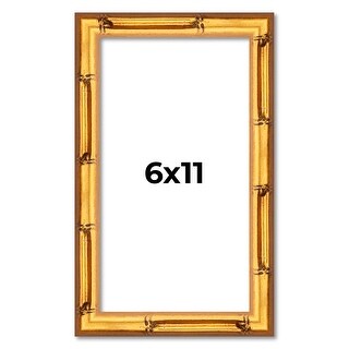 6x11 Frame Gold Bamboo Solid Wood Picture Frame | 1 Inch Moulding - Bed Bath & Beyond - 38017390